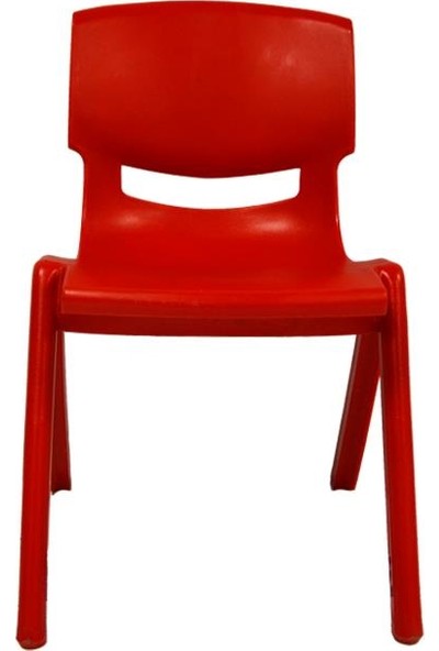 Temel Kırmızı Junior Çocuk Sandalyesi - Kreş ve Anaokulu Sandalyesi 6 Adet