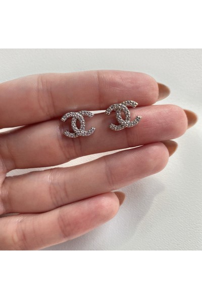 OkkoStore Kadın Zirkon Taşlı cc Küpe