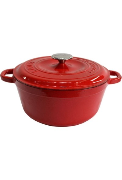 Lava 22 cm. Döküm Tencere Damlacık Efektli Özel Kapak