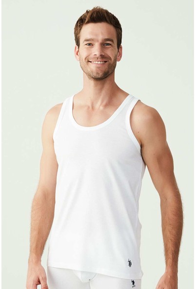U.s. Polo Assn. Erkek Beyaz 2 Li Pamuk Atlet U.s. Polo Assn. Erkek Beyaz 2 Li Pamuk Atlet