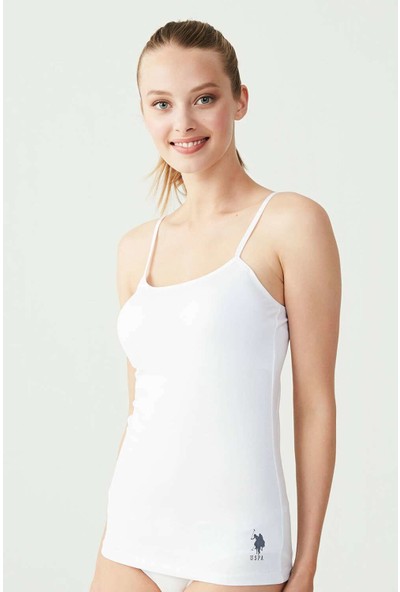 U.s. Polo Assn. Kadın Beyaz 2 Li Lyc. Ip Askılı Atlet