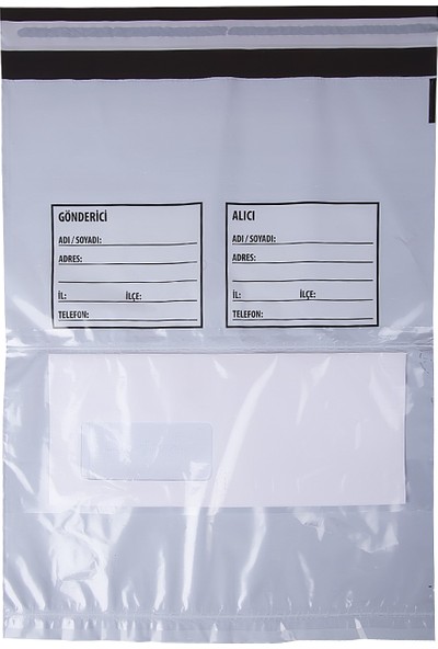 Neo Ambalaj Baskılı Cepli Kargo Poşeti 45X55+5 100 Adet