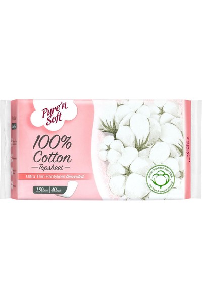 Pure'n Soft Günlük Ped 100% Pamuk 40 Adet Pure'n Soft Günlük Ped 100% Pamuk 40 Adet