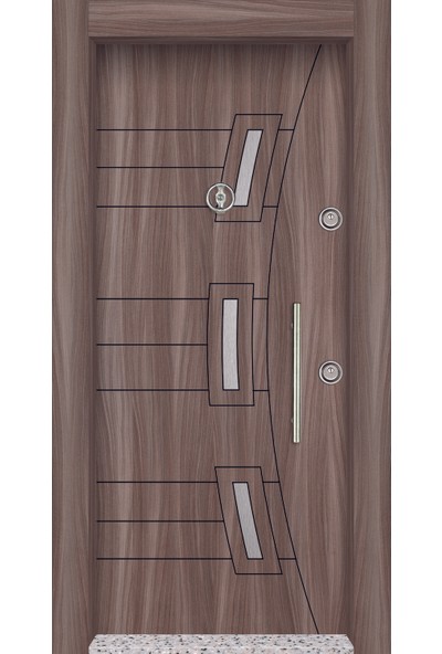 MN-1724 Classic Kromlu Laminoks Çelik Kapı