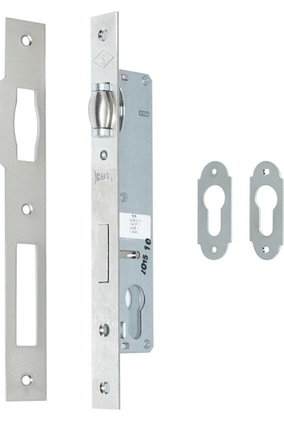 Kale 155 20 Kale Silindirli Daire Kilidi Makaralı 20 mm - Nikel (Silindirsiz)