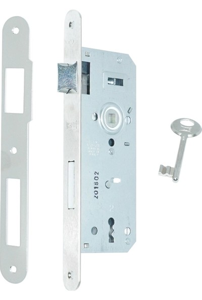 Kale 151 R40 Kale Ekstra Gömme Kapı Kilidi 40 mm Rozet Delikli - Oval Nikel