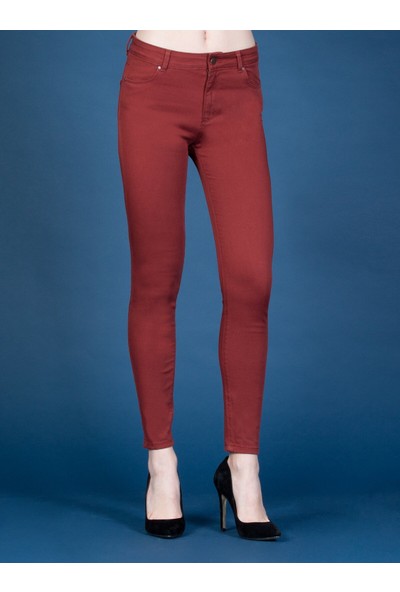 Colins Super Slim Fit Orta Bel Skinny Leg Kadın Turuncu Pantolon Colins Super Slim Fit Orta Bel Skinny Leg Kadın Turuncu Pantolon