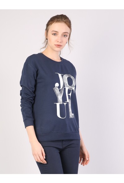 Colins Regular Fit Kadın Lacivert Sweatshirt