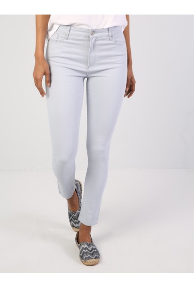 Colins Super Slim Fit Kadın Açık Mavi Pantolon Colins Super Slim Fit Kadın Açık Mavi Pantolon