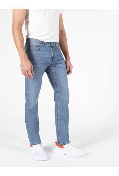 Colins 045 DAVID Orta Bel Düz Paça Regular Fit Mavi Erkek Jean Pantolon