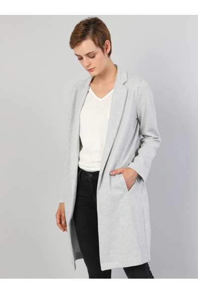 Colins Regular Fit Kadın Gri Ceket
