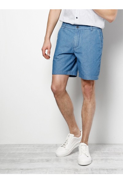 Colins Regular Fit Erkek İndigo Şort