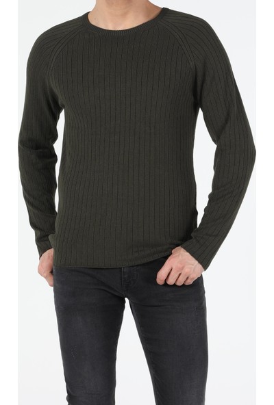 Colin's Slim Fit Bisiklet Yaka Erkek Haki Kazak Colin's Slim Fit Bisiklet Yaka Erkek Haki Kazak