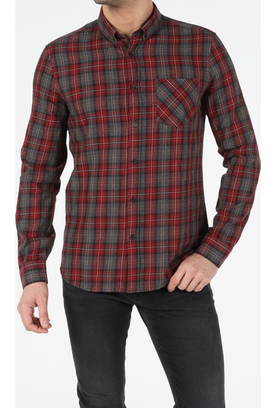 Colin's Slim Fit Shirt Neck Erkek Antrasit Uzun Kol Gömlek Colin's Slim Fit Shirt Neck Erkek Antrasit Uzun Kol Gömlek