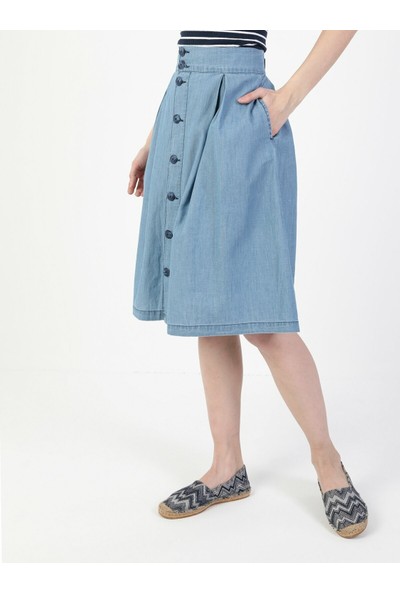 Colins Orta Regular Fit Kadın Jean Etek