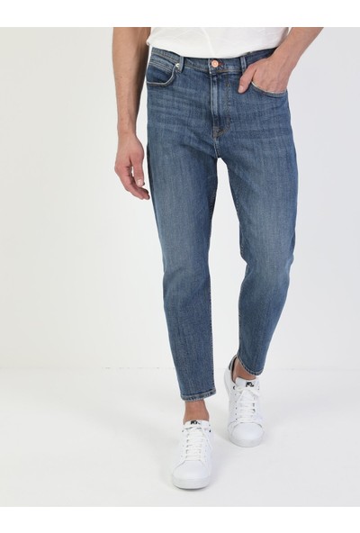 Colins 039 LUCAS Drop Crotch Carrot Leg Carrot Fit Mavi Erkek Jean Pantolon