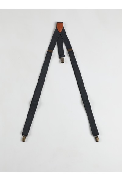 Colin'S Lacivert Deri Erkek Pantolon Askısı Colin'S Lacivert Deri Erkek Pantolon Askısı