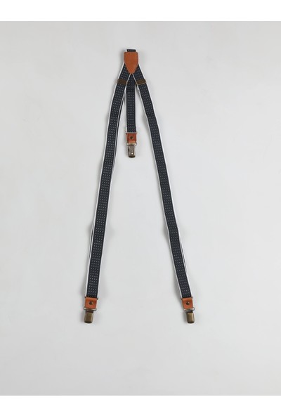 Colin'S Lacivert Deri Erkek Pantolon Askısı Colin'S Lacivert Deri Erkek Pantolon Askısı