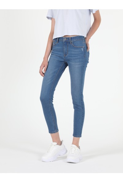Colins 759 LARA Orta Bel Dar Paça Super Slim Fit Jean Kadın Jean Pantolon