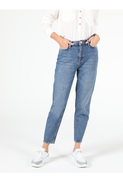 Colins 896 MARIA Yüksek Bel Daralan Paça Mom Fit Jean Kadın Jean Pantolon