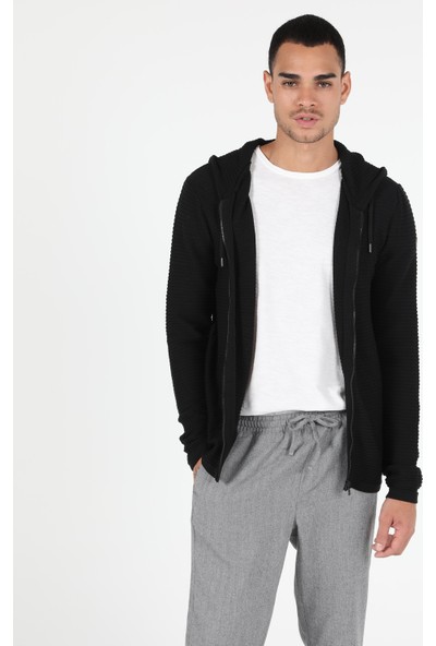 Colin's Slim Fit Erkek Siyah Hırka