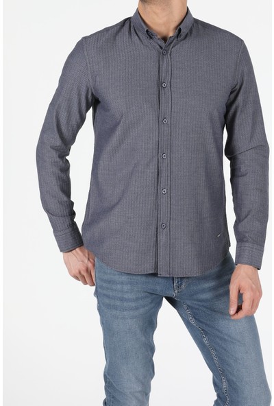 Colin's Slim Fit Shirt Neck Erkek Lacivert Uzun Kol Gömlek Colin's Slim Fit Shirt Neck Erkek Lacivert Uzun Kol Gömlek