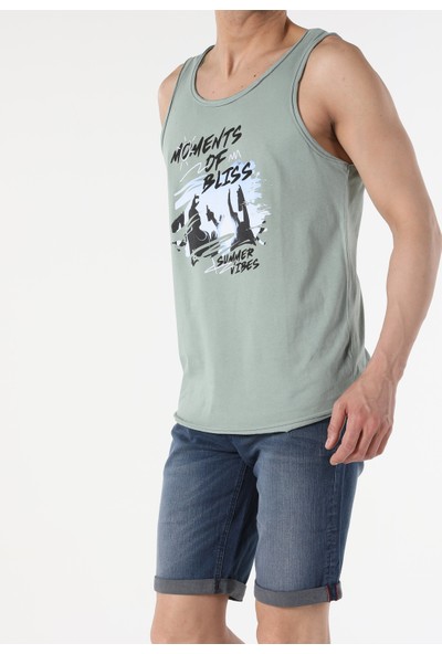 Colin's Regular Fit Yeşil Erkek Atlet