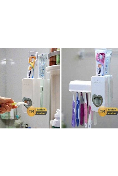 Skygo Diş Macunu Sıkacağı ve 5li Fırça Tutucu