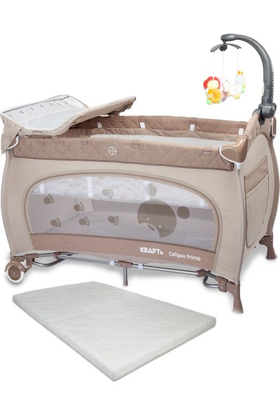 Kraft Calipso Elite Dönenceli Oyun Parkı 70 x 120 cm Yataklı