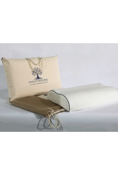 Innova Bedding % 100 Lateks Boyun Destekli Yastık - %100 Pamuk Iç Kılıf & Dış Kılıf Innova Bedding % 100 Lateks Boyun Destekli Yastık - %100 Pamuk Iç Kılıf & Dış Kılıf