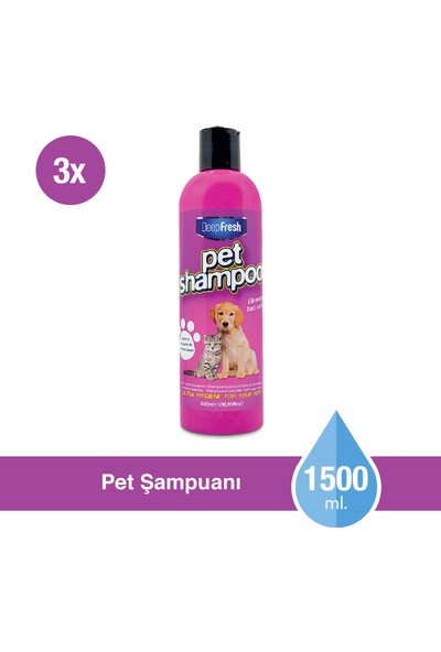 Deep Fresh Pet Şampuanı 3 x 500 ml