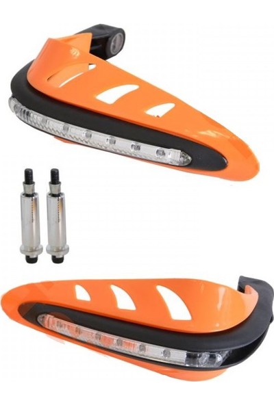 Motospartan Elcik Koruma Takımı Ledli Turuncu Ybr125 K Esd Pulsar Ns200 Ktm D Motospartan Elcik Koruma Takımı Ledli Turuncu Ybr125 K Esd Pulsar Ns200 Ktm D