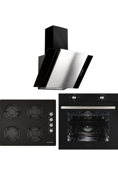 Alveus Istanbul 604 Siyah 3'lü Ankastre Set (Gls 640 + Mfa 604 + Alvento Davlumbaz) Alveus Istanbul 604 Siyah 3'lü Ankastre Set (Gls 640 + Mfa 604 + Alvento Davlumbaz)