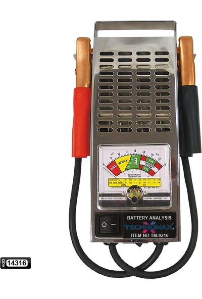 Technomax Akü Test Cihazı Analog 6/12V 125A Profesyonel TM-9216 Technomax Akü Test Cihazı Analog 6/12V 125A Profesyonel TM-9216