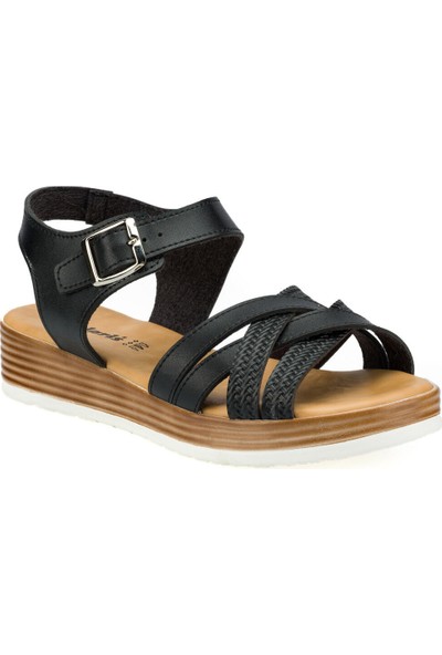 Polaris 315724.Z Siyah Kadın Sandalet