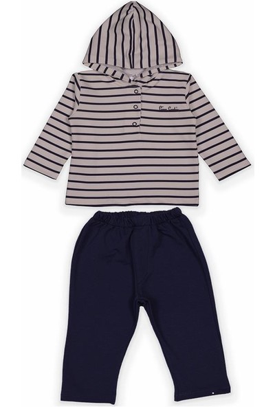Pierre Cardin Kapşonlu Bebek Takımı %100 Pamuk 301313