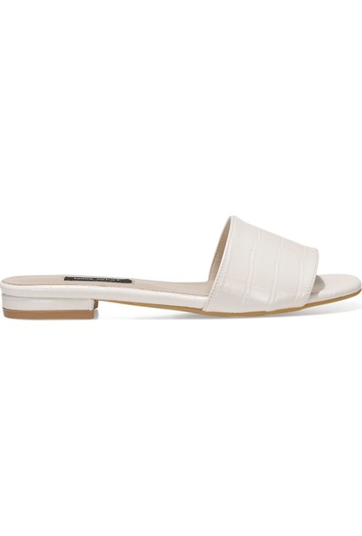 Nine West Croc2 1fx Beyaz Kadın Terlik