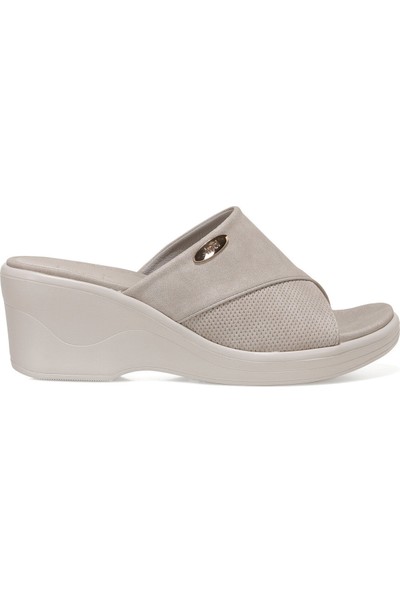 İnci Acemma 1fx Gri Kadın Dolgu Topuklu Terlik