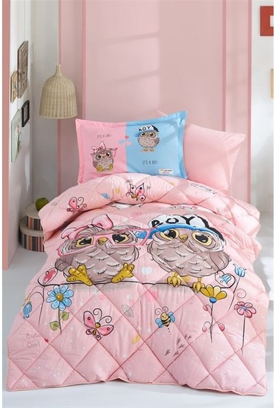 Clasy Tek Kişilik Uyku Seti Puhu Pembe Clasy Tek Kişilik Uyku Seti Puhu Pembe