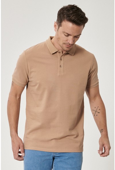 ALTINYILDIZ CLASSICS Polo Yaka Cepsiz Slim Fit Dar Kesim %100 Koton Düz Tişört