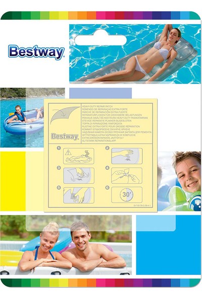 Predatorfun Bestway Profesyonel Tamir Kiti 6.5cm x 6.5cm Şişme Havuz Tamir