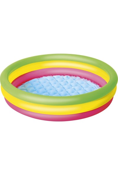 Bestway 51104 Üç Halkalı Renkli Şişme Tabanlı Havuz 102 x 25 cm Bestway 51104 Üç Halkalı Renkli Şişme Tabanlı Havuz 102 x 25 cm
