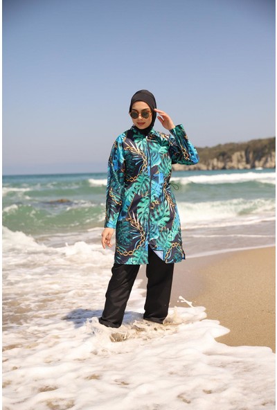 Remsa Mayo Paraşüt Zincir ve Yapraklı Tam Kapalı Tesettür Mayo 2110 Zeliha Remsa Mayo Paraşüt Zincir ve Yapraklı Tam Kapalı Tesettür Mayo 2110 Zeliha