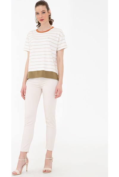 Pierre Cardin Bej Skinny Fit Dokuma Spor Pantolon 50243296-VR011 Pierre Cardin Bej Skinny Fit Dokuma Spor Pantolon 50243296-VR011