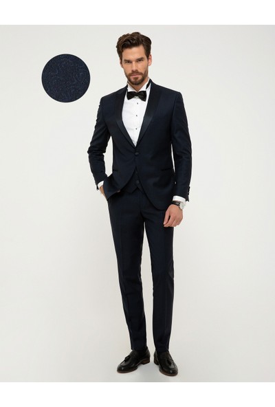 Pierre Cardin Lacivert Ex. Slim Fit Yelekli Smokin 50202029-VR033