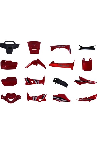 Falcon Magic Cup 50 Kaporta 16 Parça Grenaj Seti Kırmızı Orijinal Falcon Magic Cup 50 Kaporta 16 Parça Grenaj Seti Kırmızı Orijinal