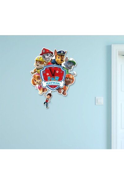 Arya Ahşap Sarkaçlı Paw Patrol Çocuk Odası Duvar Saati Arya Ahşap Sarkaçlı Paw Patrol Çocuk Odası Duvar Saati