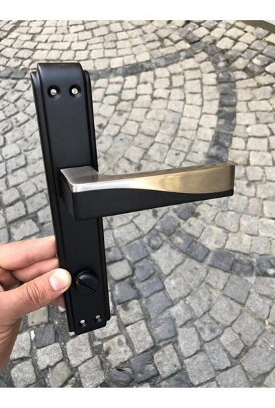 Sofuoğlu Lüx Iyem Derya Aynalı Kapı Kolu ( Wc - Banyo ) Mat Siyah-Inox Sofuoğlu Lüx Iyem Derya Aynalı Kapı Kolu ( Wc - Banyo ) Mat Siyah-Inox