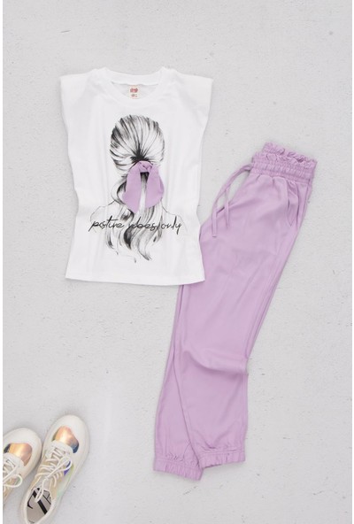 Dmb Kız Çocuk Omzu Vatkalı Fiyonk Detaylı Takım