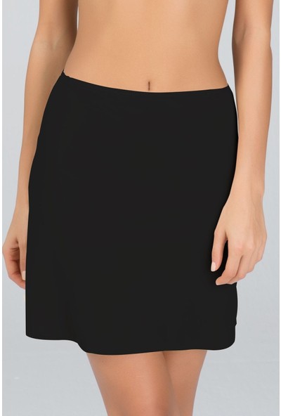 Kom Kadın Mini Jüpon Diz Üstü S-M-L